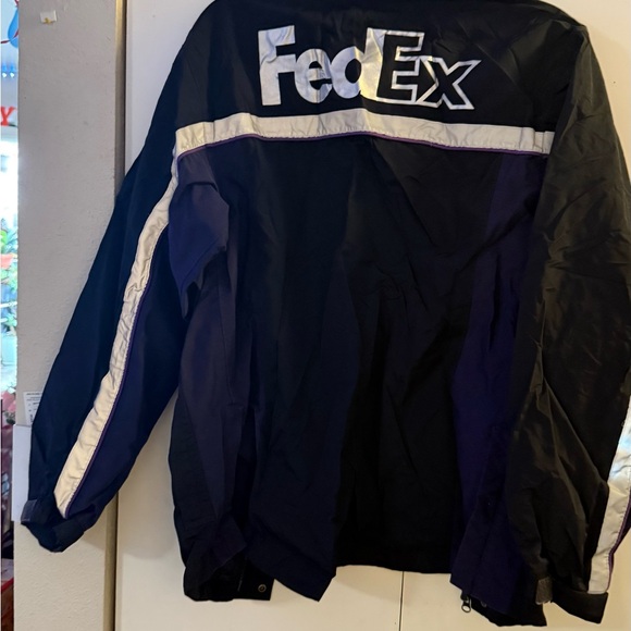 fedex uniforms | Jackets & Coats | Dex Black And Purple Raincoat For ...